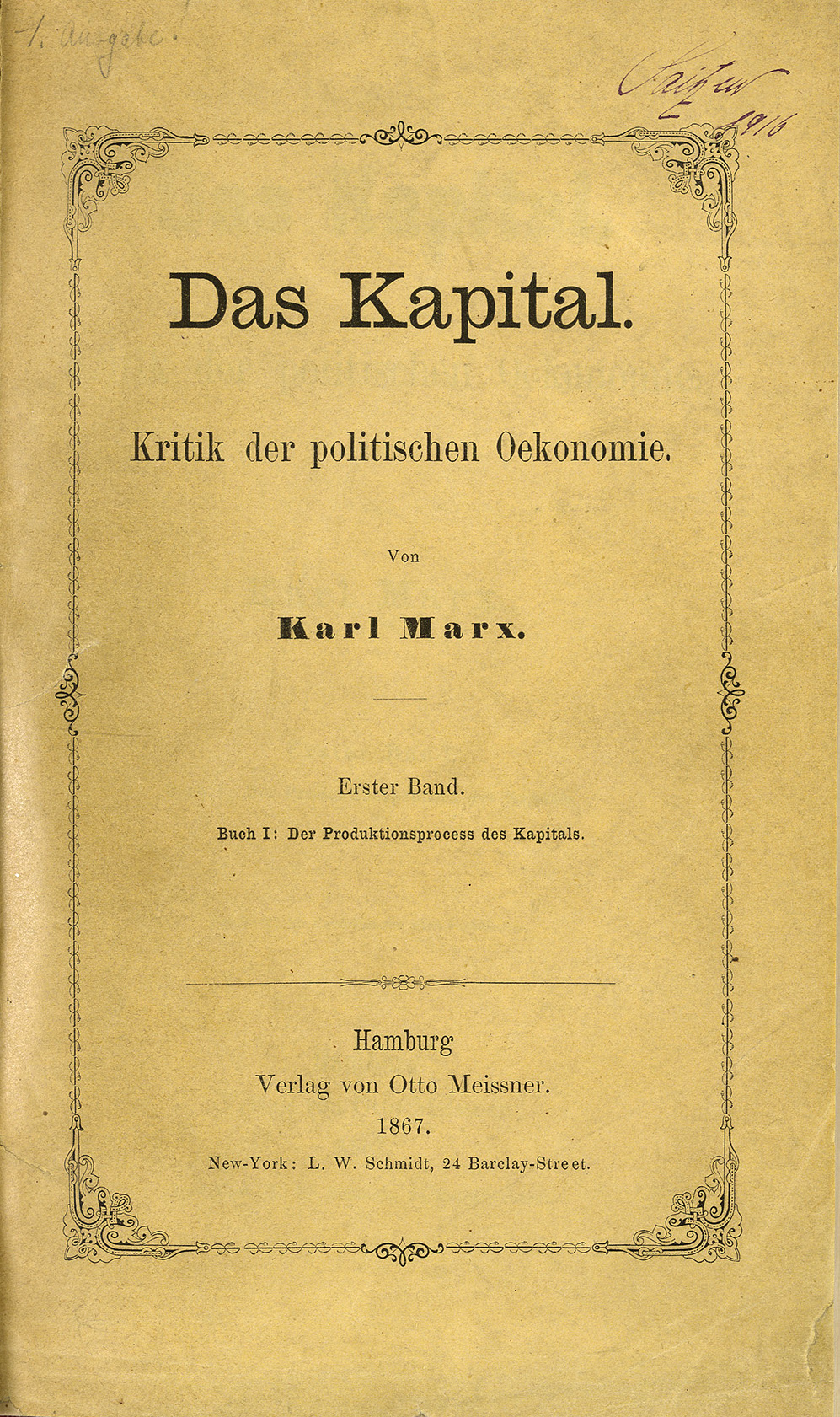 Capital Volume I: The Process Of Production Of Capital (1867) - Karl ...